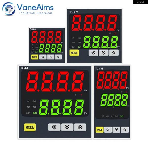 サーモスタット デジタル温度 コントローラ ー 220V AC PT100 K J 入力 TC4S TC4H TC4L TC4M PID 温度 制御 サーモレギュレーター 1300 ℃ カスタム パーツ アクセサリーBattery Incl...