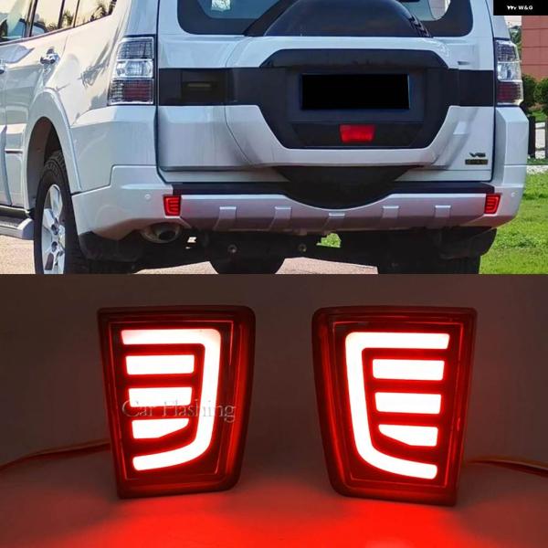 車用 LED リア バンパー リフレクター テールブレーキウィンカーライト 三菱 PAJERO SHOGUN V97 V98 V87 V93 V95 MONTERO 2007-2020 カスタム パーツ アクセサリーHigh-concern...