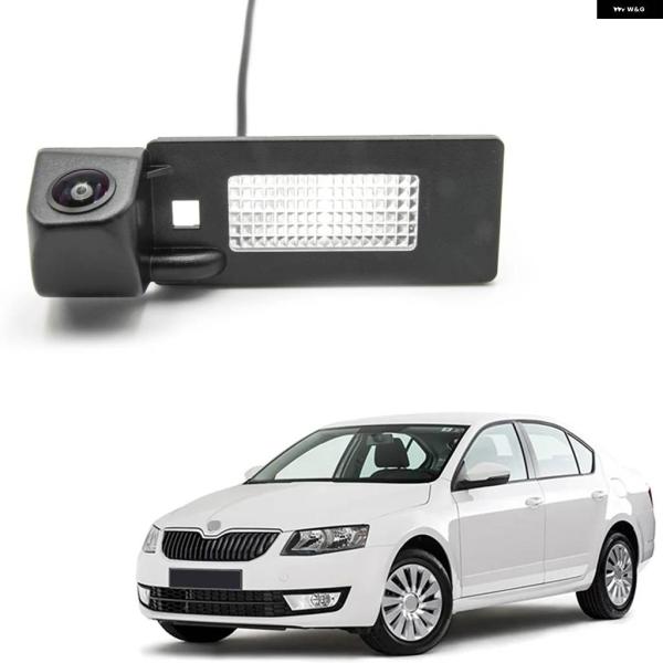 CCD HD AHD 魚眼リアビュー カメラ シュコダ オクタビア MK3 2013 - 19 車用 バックモニター パーキング モニター カスタム パーツ アクセサリーGuiding Line:YesLens Material:Glass...