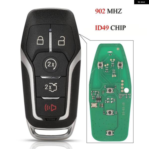 902MHZ ID49 リモートカーキー フォード フュージョン エクスプローラー エッジ マスタング 2017 2018 コントロール キー スマート ブレード カスタム パーツ アクセサリーHigh-concerned chemical...