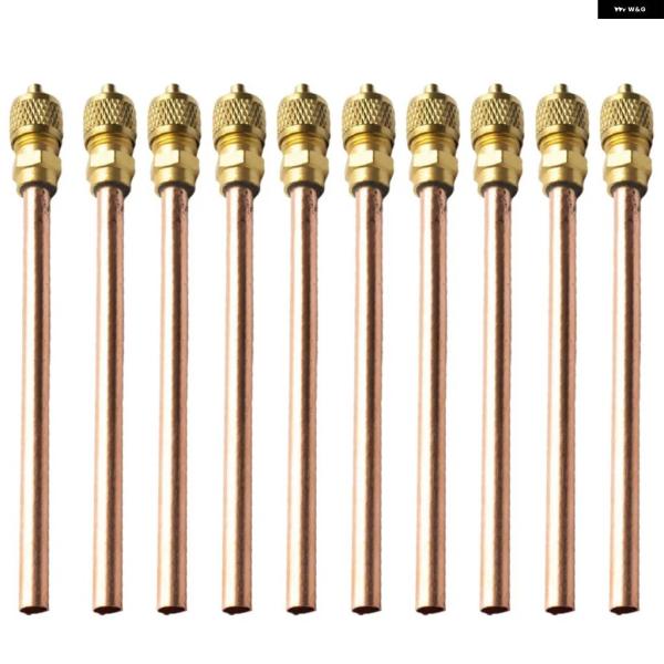 10個 アクセス バルブ エアコン 冷凍コンプレッサー メンテナンス バルブ 銅管充填部品 3.4MPA サービス バルブ カスタム パーツ アクセサリーHigh-concerned chemical:NoneStructure:Needl...