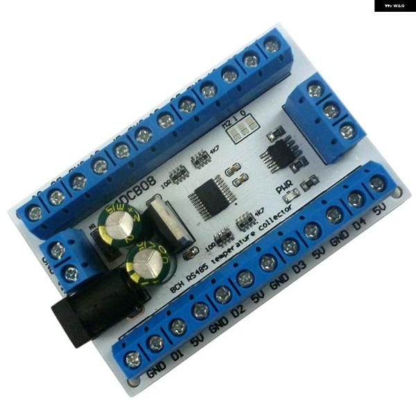 ELHSUP 8CH DS18B20 RS485 MODBUS RTU 温度 制御 センサー リモートデジタル モジュール PLC R4DCB08 カスタム パーツ アクセサリーHigh-concerned chemical:NoneOri...