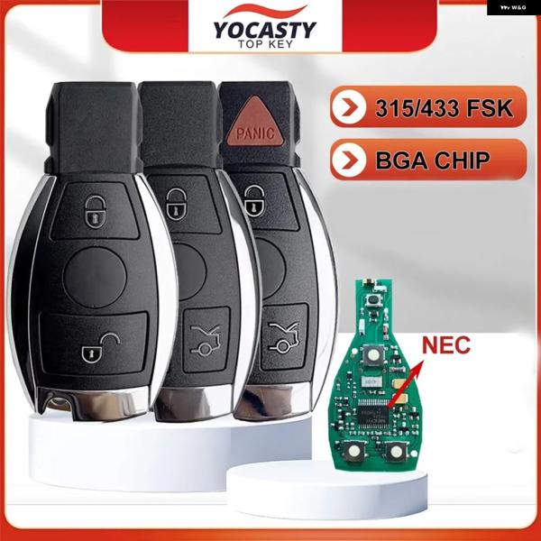433 315 MHZ 3 ボタン リモート カー キー BGA チップ メルセデス ベンツ VIANO VITO 2000 - 2010 2000 A C E S FSK SPRINTER カスタム パーツ アクセサリーHigh-conc...