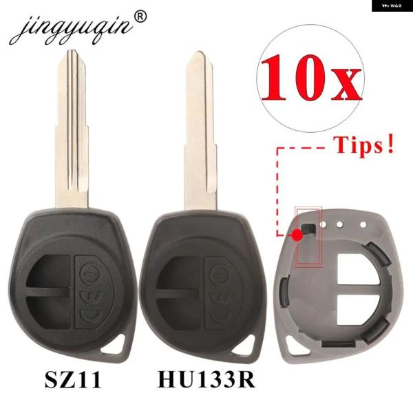 10個 2 ボタン カーキーシェル VITARA JIMNY SWIFT S-CROSS SX4 ALIVIO DZIRE ERTIGA FOBケース ハウジング カスタム パーツ アクセサリーHigh-concerned chemical...