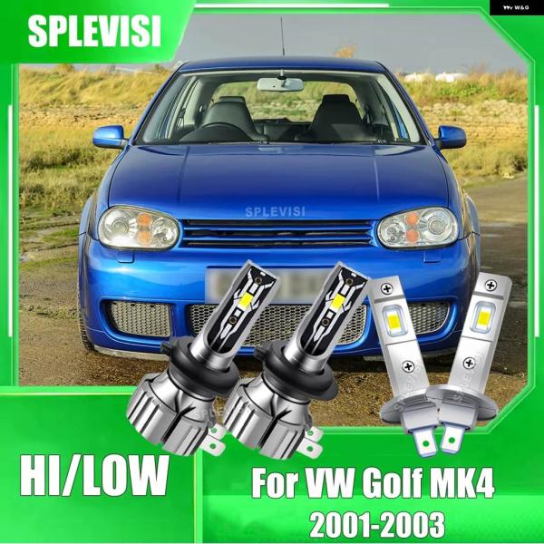 ハウジング H1 H7 LED ヘッドライト ハイ/ロービーム コンビネーションセット VW GOLF MK4 1997 - 03 カスタム パーツ アクセサリーHigh-concerned chemical:NoneColor Tempe...