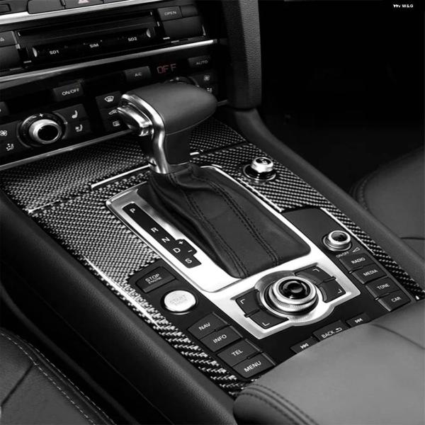 カーボン アウディ Q7 2008-15 コントロール トランス ミッション ボタン パネル 装飾 ストリップ カバー 装飾 ステッカー カスタム パーツ アクセサリーHigh-concerned chemical:NoneOrigin:M...