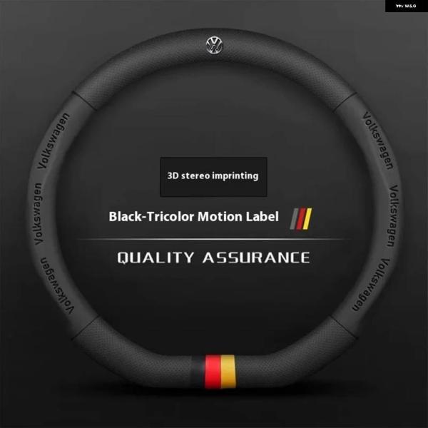 滑り止めレザー ステアリングホイール カバー フォルクスワーゲン マゴタン パサート ゴルフ GTI ティグアン トゥアレグ ポロ アルテオン ビートル T-ROC T-CROSS カスタム パーツ アクセサリーHigh-concerned...