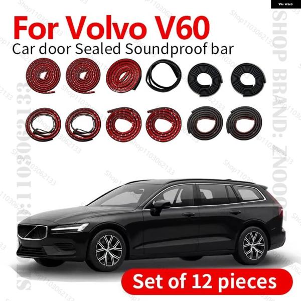 ボルボ V60 P3 SPA ドアシールストリップ ゴム製 ダブル層 シーリング プロテクター 防音ストリップ シールストリップ 12個セット カスタム パーツ アクセサリーHigh-concerned chemical:NonePlace...