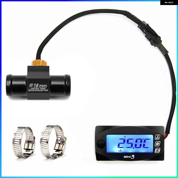 バイク MINI 3IN1 メーター LED ディスプレイ 水温計 時計 電圧計 デジタル ディスプレイ カスタム パーツ アクセサリーHigh-concerned chemical:NoneBuilt-in Device:NoItem W...