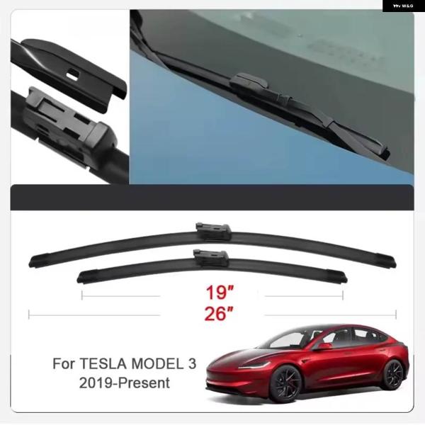 2個 車用 ワイパー ブレード テスラ モデル3 モデルY モデルS モデルX フロントガラス ダブルラバー カー カスタム パーツ アクセサリーHigh-concerned chemical:NonePlacement:FRONTOrig...