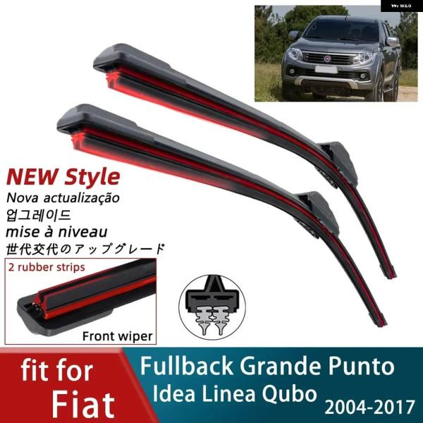 ダブルラバー ワイパー FIAT FULLBACK GRANDE PUNTO IDEA LINEA QUBO フロント ワイパー ブレード ブラシカッター アクセサリー フロントガラス カスタム パーツ アクセサリーHigh-concern...