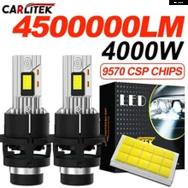 D2S D4S LED 車用 ヘッドライト バルブ D2R D4R LED 車用ライト 高出力 4000W 1 1 9570 CSP チップ ターボランプ 6000K ホワイト カスタム パーツ アクセサリーHigh-concerned c...