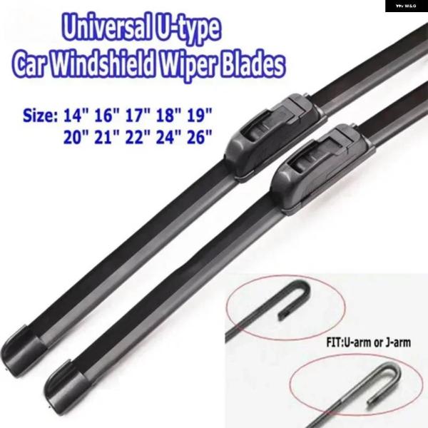 フレーム レスU字型 フロントガラス ワイパー ブレード ソフトラバーカー ワイパー ブラケット レスデザイン オールシーズン カスタム パーツ アクセサリーHigh-concerned chemical:NonePlacement:RiG...
