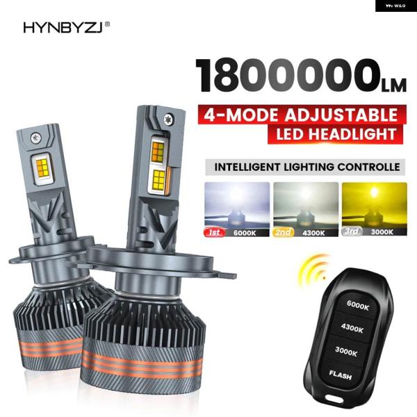H7 LED H11 9005 HB3 9006 HB4 9012 H4 6000K 4300K 3000K LED 電球 3色 リモコン カー ヘッドライト 12V カスタム パーツ アクセサリーHigh-concerned chemic...