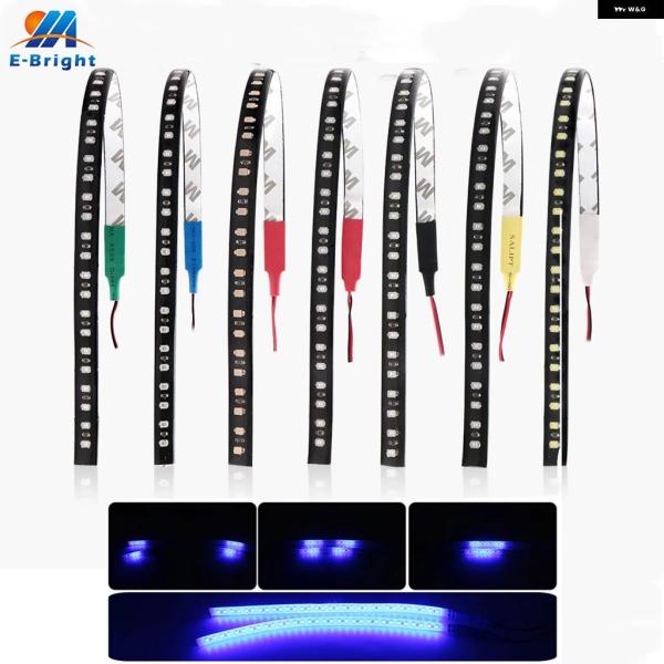 2個 30CM 60CM 1210 LED フローティング ナイトライダー ストリップライト 12V 車/モーター/ バイク デコレーションストリップ ブルー グリーン レッド ホワイト アンバー ピン ク RGB カスタム パーツ アクセ...