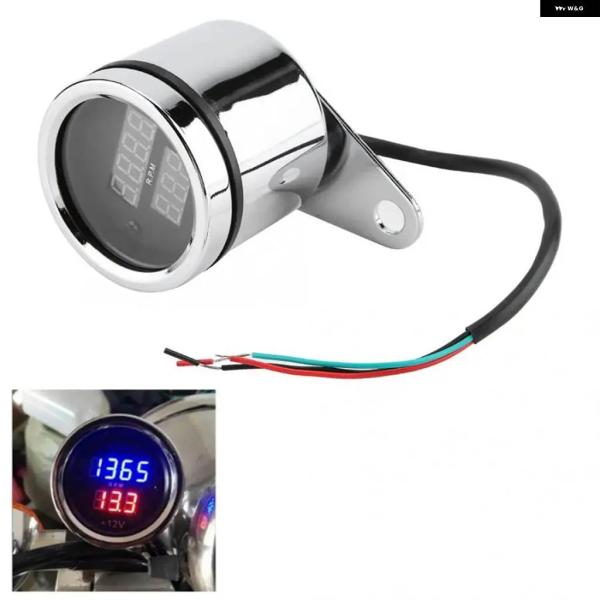 2IN1 オートバイ LED デジタル電圧計 タコメーター ゲージ スピード メーター デジタルタコメーター 電圧表示 カスタム パーツ アクセサリーHigh-concerned chemical:NoneSpecial Features:...