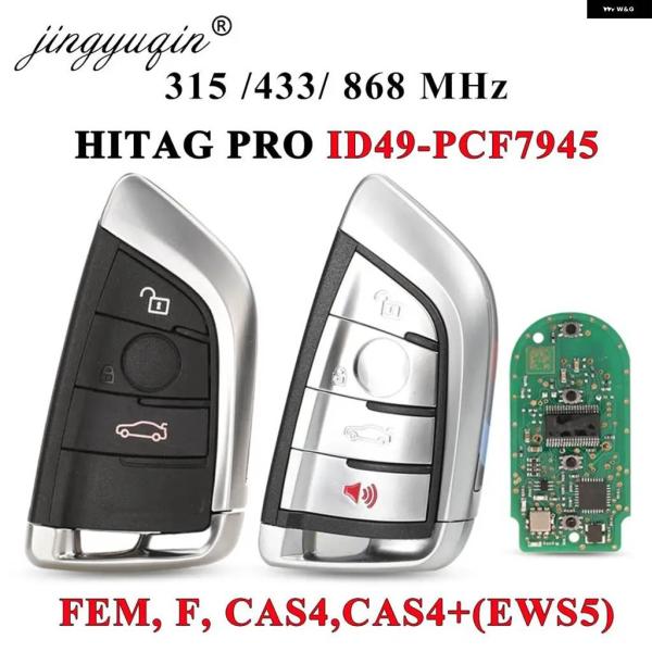 スマート 3/4 ボタン 315 /433 /868MHZPC F7945P リモートキー キーレスエントリーフォブ BMW F FEM CAS4 EWS5 5 7シリーズ X5 X6 2014+ カスタム パーツ アクセサリーHigh-c...
