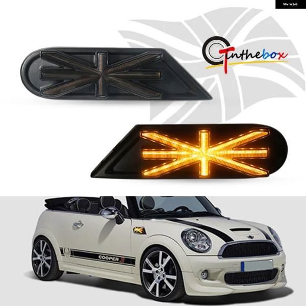 サイドマーカーランプ アンバー LED ライト MKII MINI COOPER R55 R56 R57 R58 R59 ダイナミック点滅ウィンカー LED ライト カスタム パーツ アクセサリーHigh-concerned chemica...