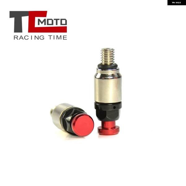 TCMOTO 2個 M5X0.8MM オートバイ ネジ フォーク ブリーダーリリーフ バルブ フォーク リリーフ バルブ フロント 倒立ショック アブソーバー デフレーション カスタム パーツ アクセサリーProtective parts:...