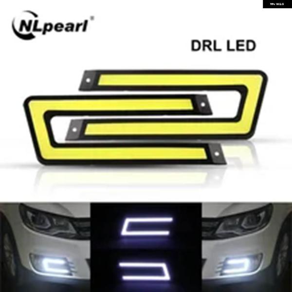 1ペア COB LED DRL デイタイム ランニングライト DC 12V LED DRL アウターライト 車 運転 フォグランプ カスタム パーツ アクセサリーVoltage:12 VSpecial Features:DRLItem Di...