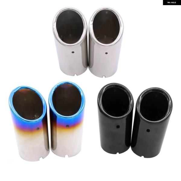 1ペア 車用 リア排気テール パイプ マフラー スロート フォルクスワーゲン VW ゴルフ 5 6 7 ジェッタ 6 シロッコ サジター パサート B6 B7 B8 1.4T TSI カスタム パーツ アクセサリーSpecial Featu...