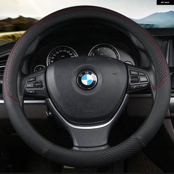 マイクロファイバーレザー ステアリングホイール カバー 98%車種対応 37-38CM カー用品 カスタム パーツ アクセサリーSize:37-38cmSpecial Features:Non-slip, protection, comfo...