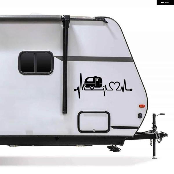 車用 ステッカー クリエイティブ ラブ ハートビート キャラバン デコレーション デカール チューニング キャラバン キャンピングカー ツーリング者 トレーラー ツアー用 カスタム パーツ アクセサリーHigh-concerned chem...