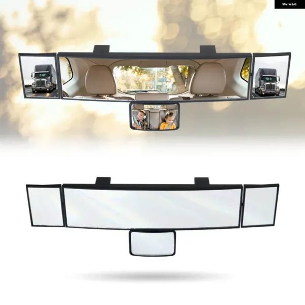 車内用ワイドビューミラー 広角パノラマアシスト 内装クリップオン凸型バックミラー カスタム パーツ アクセサリーHigh-concerned chemical:NoneSpecial Features:Eliminate Blind Spo...