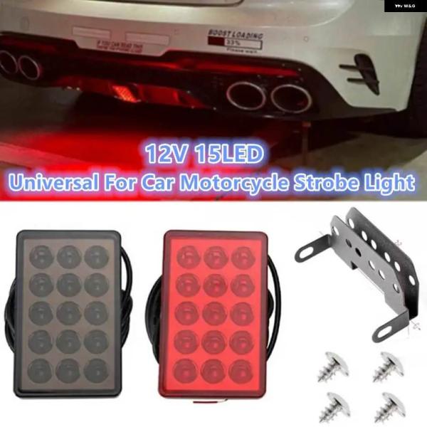 車用LEDサード ブレーキライト 12V 15LED F1 スタイル 車 バイク リア テールライト ハザード信号 ストップセーフティランプ カスタム パーツ アクセサリーHigh-concerned chemical:NoneVoltag...
