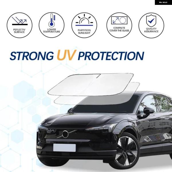 ボルボ EX30 Rデザイン フロントガラス サンシェード サンバイザー プロテクター 折りたたみ式 紫外線を遮断 車内を涼しく保ち カスタム パーツ アクセサリーwhether electrical:NoHigh-concerned ch...