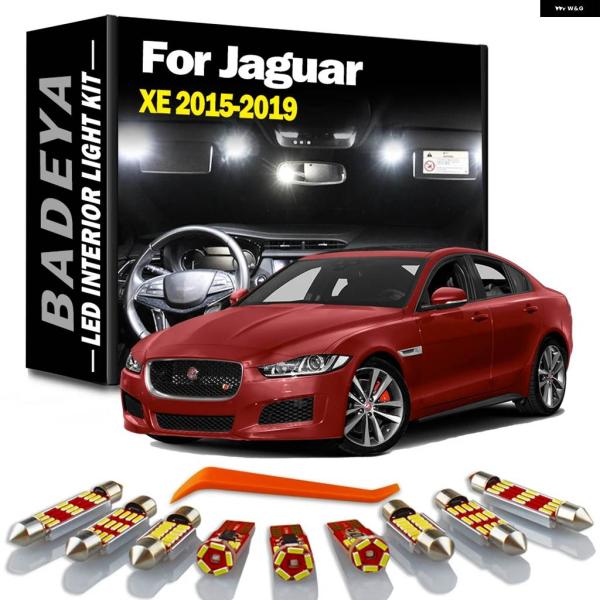 ジャガー XE 2015 - 19 LED インテリア ドーム マップ GE ライト キット 車用読書灯 10個 カスタム パーツ アクセサリーHigh-concerned chemical:NoneSize:31mmFor Vehicle...