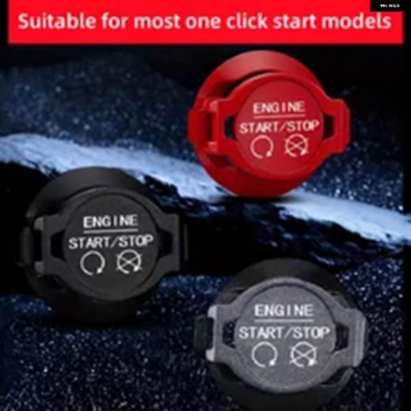 スタートストップ ボタン カバー ボタン スイッチカバー 装飾 エンジン イグニッション ボタン スイッチカバー カスタム パーツ アクセサリーHigh-concerned chemical:NoneItem Height:1Item Wi...