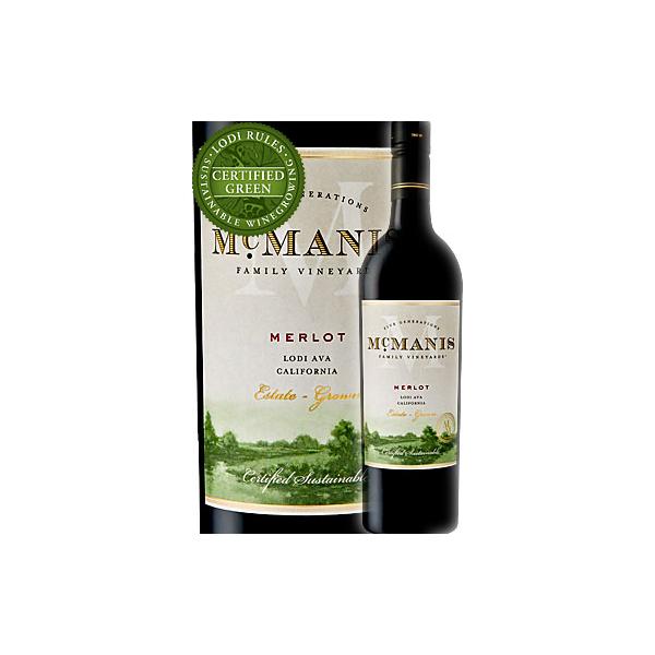 McMANIS Family Vineyards ESTATE GROWN MERLOT Lodi, California 750ml マックマニス ロダイ赤ワイン スクリューキャップ