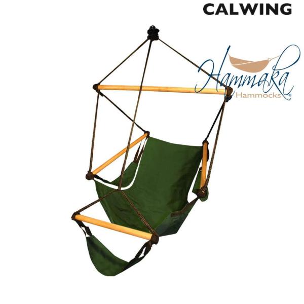 ハンモックチェア WOOD DOWELS グリーン ハンマカアメリカのハンモックメーカー「ハンマカ」で大人気のウッドハンモックチェアのご紹介です。スタイリッシュと快適さを追求！地球上で最も快適な椅子と呼ばれています。どこにでも簡単にかけられ...