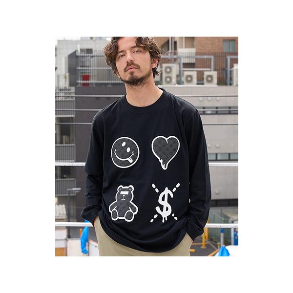 BLK/4サイズ着用/モデル:181cmWHT/4サイズC.GRY/3サイズ着用/モデル:182cmB:95cmW:73cmH:90cm程よい肉感の6ozハイクオリティコットン天竺を使用したL/STシャツ。STUDMUFFINの代表的な4つ...