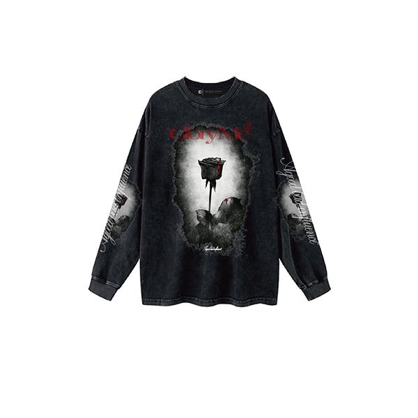 モデル身長181cmサンプルサイズL6.5ozの肌触りの良い綿100%の生地にアシッドウォッシュ加工を施し、首周りや袖のリブまで着心地を追求したオリジナルボディ。Mサイズ身幅：56cm着丈：66cm袖丈：59cm肩幅：52cmLサイズ身幅：...