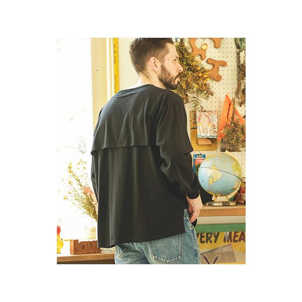 80年代の人気の高い古着Tシャツで使用されていた素材、通称「ハチハチ」や「ワンツー」と呼ばれていたコットン88%レーヨン12%の混率で編み立てた天竺。コットンのしっかりさと、レーヨンのしなやかさを併せ持つ肌触りの良い素材。バックヨークにベン...