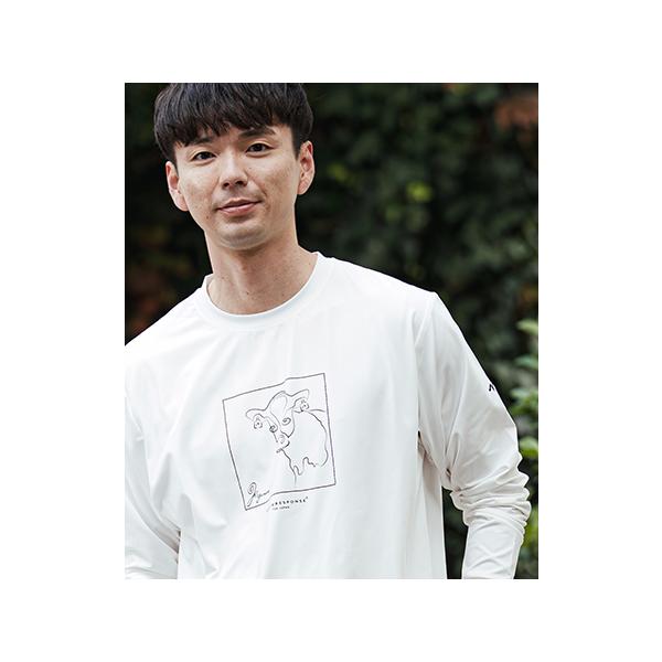 180cmB88cm-W73cm-H89のモデルが4(L)サイズを着用。サラッと心地良い、明日も着たいTシャツ着ごこち◎耐久性◎イージーケア◎CALLのTシャツは「普通じゃない」●吸湿速乾でいつでもサラッと●毛羽立ちしにくい素材でヘタれにく...