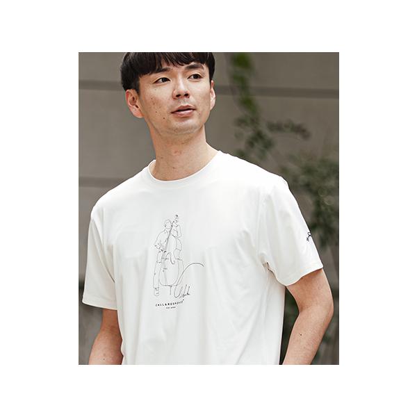 180cmB88cm-W73cm-H89のモデルが4(L)サイズを着用。サラッと心地良い、明日も着たいTシャツ着ごこち◎耐久性◎イージーケア◎CALLのTシャツは「普通じゃない」●吸湿速乾でいつでもサラッと●毛羽立ちしにくい素材でヘタれにく...