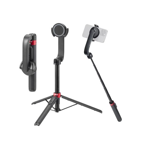 【商品仕様】■全高スタンド時：約1320mm自撮り棒時：約1310mm■縮長（収納状態）：約240mm■グリップ径／段数：約32mm／7段■質量／推奨積載質量：約315g／250g■ヘッド詳細スマートフォン対応幅：幅60〜85mm、厚み15...