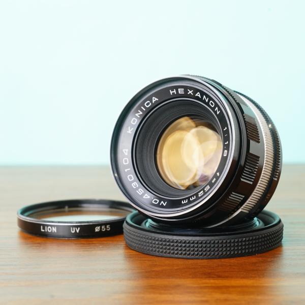 【動作良好】Konica HEXANON 52mm F1.8 AR コニカ ヘキサノン 明るい単焦点 標準レンズ オールドレンズ 人気の52mm フィルター付コニカARマウントの名作標準レンズ。高い解像度と素直な描写で評価が高く、デジタル一...