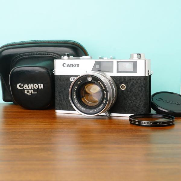 【露出計動作/分解清掃済】Canon Canonet QL17 各部動作快調 QLシステム良好 外観アタリなし レンズ内部清掃済クリア 純正ケース付 #CQ_17_MTRキヤノンの高級レンジファインダー「Canonet QL17」。貴重な露...