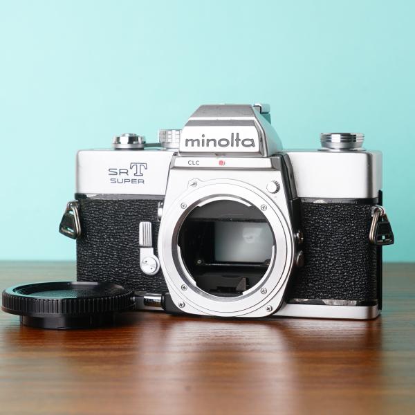 【整備済/完動品】MINOLTA SR-T SUPER シルバー ボディ 露出計動作 シャッター全速OK モルト新品交換 ファインダー分解清掃済で綺麗 外観スレ・アタリあるも実用良好 キャップ付 #SRTSUPER_SL_EXミノルタの上位...