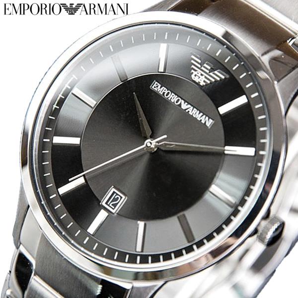 エンポリオアルマーニ EMPORIO ARMANI 腕時計 AR11131 メンズ クォーツ ブラック シルバー-