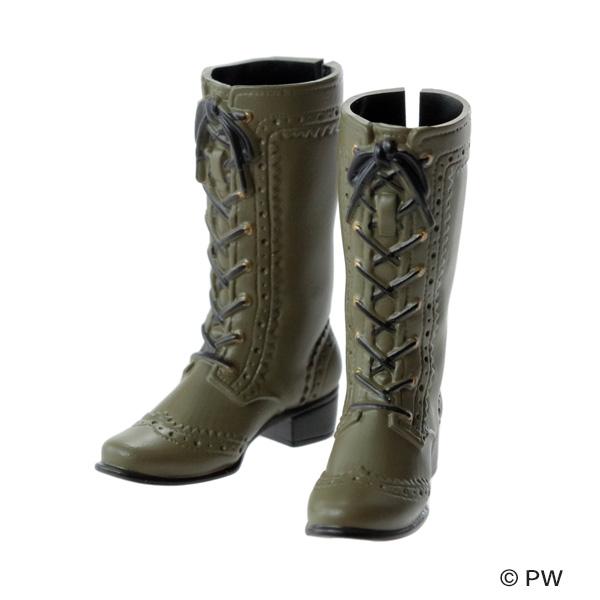 内容：momoko / rurukoサイズの、ピンキングディテールが足元をクラシックに彩るレースアップミドルブーツ。仕様詳細：MADE IN JAPAN※人形、衣装は付属しません。※かかとに切り込みがはいっています。※写真は開発中サンプルの...