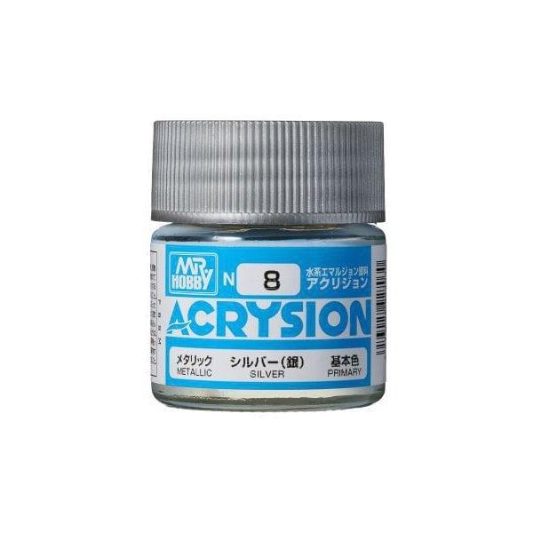 アクリジョンは乾燥時間の遅さや塗膜の弱さ、有機溶剤による臭いの問題を解決し、安全性と塗装環境の改善を目指した新世代の水系エマルジョン塗料です。?店長の一言コメント・隠ぺい力が低いので、クリアパーツの裏打ちに最適です。筆でムラになりますがいい...