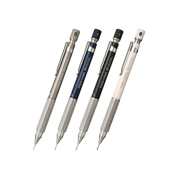 「PRO-USE 171」では紙面や芯の状態が伝わる繊細な書き心地と、クッションを利かせて筆圧をかけても折れにくい 安定した書き心地の2 種類を選ぶことが可能です。また、先端のテーパー（口金）を回転させることで芯パイプの長さが 変化するので...