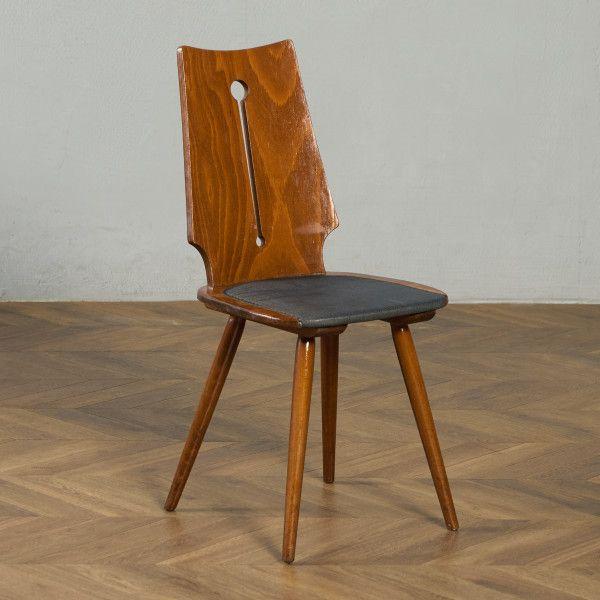 サイズ（単位mm）：- 幅 415 奥行き 525 高さ 915 座高 475主な素材：- 天然木- ブナ- プライウッド- 合成皮革ブランド：シュテルカー Stoelckerデザイナー：-年代：-コンディション：★★★★ 目立った傷や汚れなし