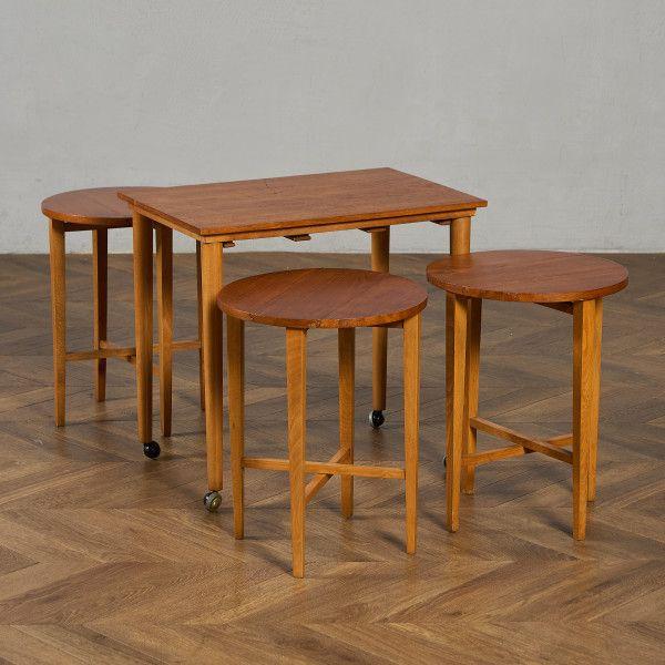 サイズ（単位mm）：- 幅 620 奥行き 420 高さ 565主な素材：- チーク- ブナブランド：ノヴィ・ドモフ Novy Domovデザイナー：ポール・ハンデバッド Poul Hundevad (1917-2011)年代：1960's...