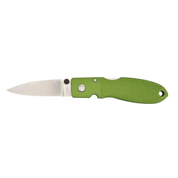 可愛いタイプの携帯に便利な切る道具が登場！アウトドア、キャンプや釣りはもちろん、ガーデニング等様々な場面で活躍します。両手ではもちろんワンハンドでもブレードが起こせるサムスタッドがついているため片手でも操作がしやすいナイフです。ハンドルの素...